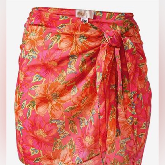 Beach Riot | Swim | Beach Riotmelanie Sarong In Miami Peony | Poshmark
